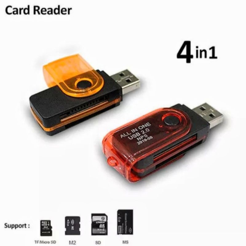 Jual Card Reader USB Multi All in One 4 Slot | Shopee Indonesia