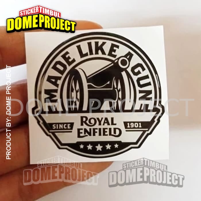 Jual STIKER MOTOR EMBLEM ROYAL ENFIELD MADE LIKE GUN STIKER RESIN ...