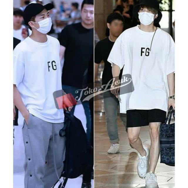 Jual Kaos BTS BT21 FEAR OF GOD FG Jungkook Jimin V Suga Jhope Jin ...
