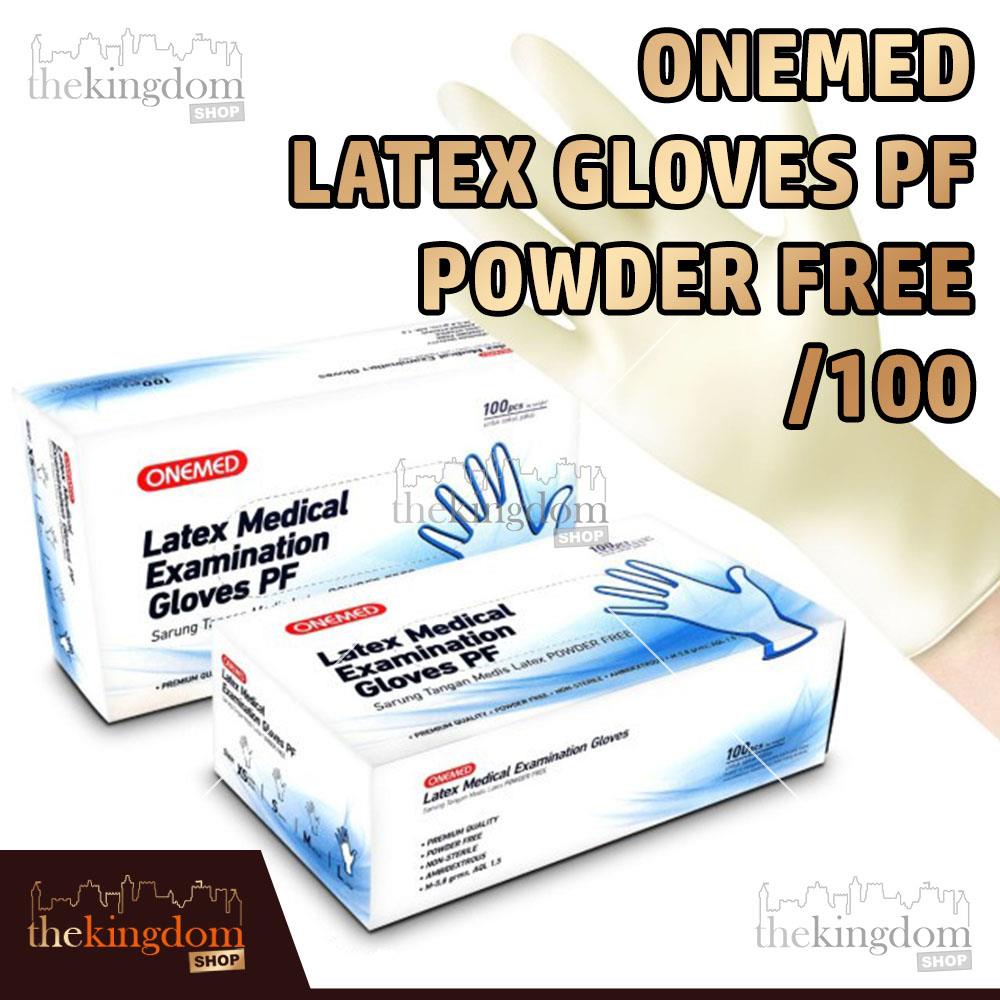 Jual Onemed Latex Gloves PF /100 Glove Sarung Tangan Disposable ...