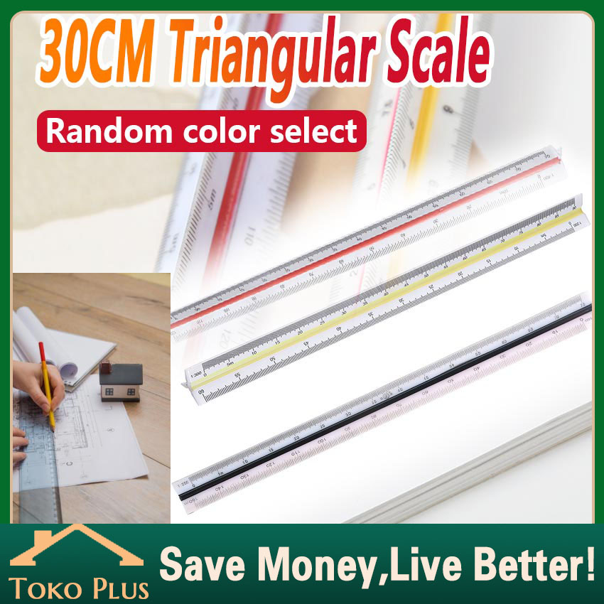 Jual 30cm Penggaris Skala Segitiga Arsitek Tek Furniture Design ...