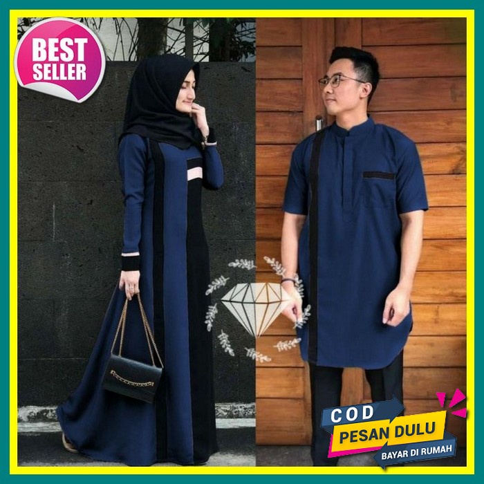 Jual Baju Gamis Couple Suami Istri Pasangan Cowok Cewek Keluarga ...