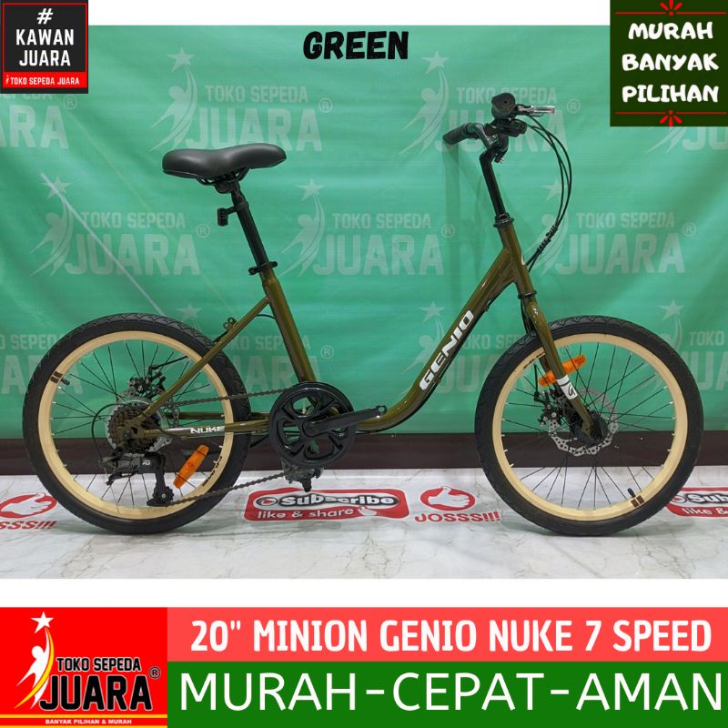 Jual SEPEDA MINION GENIO NUKE 7 SPEED 20 INCH | Shopee Indonesia