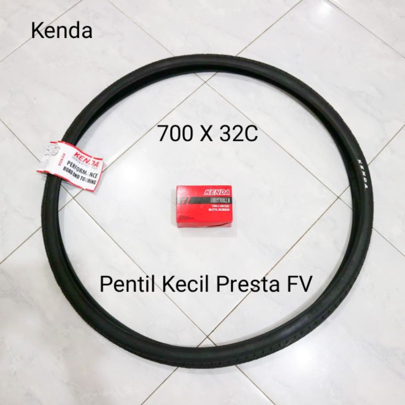 Jual PAKET BAN SEPEDA 700 X 32C KENDA DENGAN BAN DALAM PENTIL KECIL PRESTA FV UNTUK FIXIE GRAVEL ...