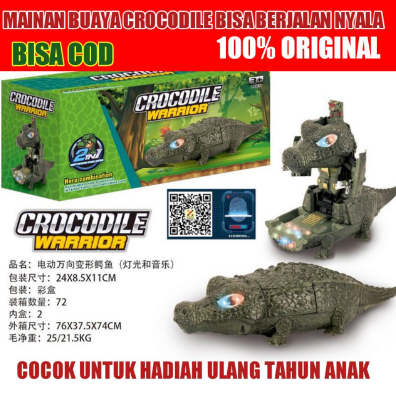 Jual Mainan Maenan Buaya Bersuara Crocodile berubah Jadi Robot Robotan ...