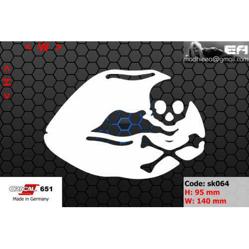 Jual ea cutting sticker / decal Code: sk064 ( skull / tengkorak ...