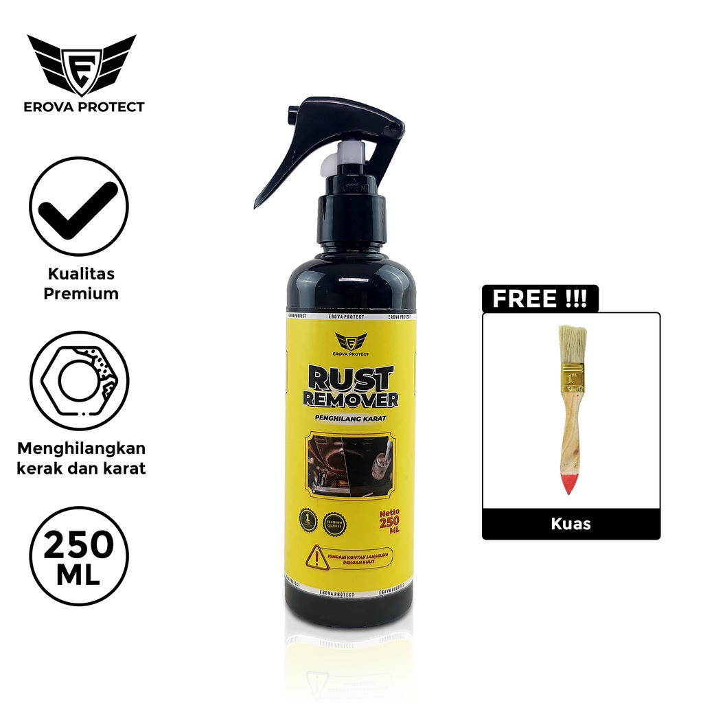 Jual EROVA PROTECT Rust Remover Penghilang Karat Besi 250 ML Cairan Pembersih Wajan Rantai Clean ...