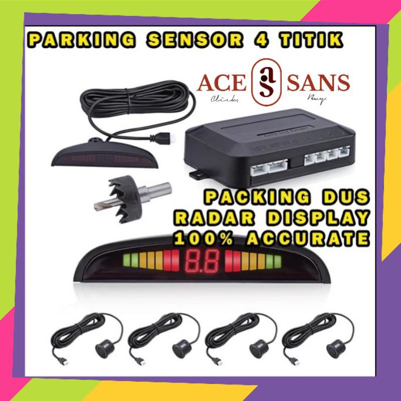 Jual Sensor Parkir Mundur Mobil 4 Titik High Quality I Sensor Mobil I ...
