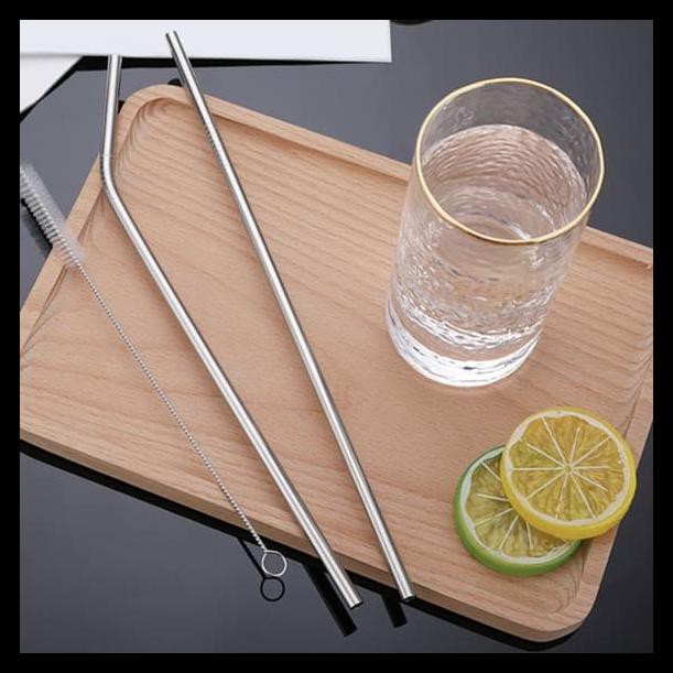 Jual 3 Set Sedotan Stainless / Sedotan Besi / Steel Metal | Shopee ...