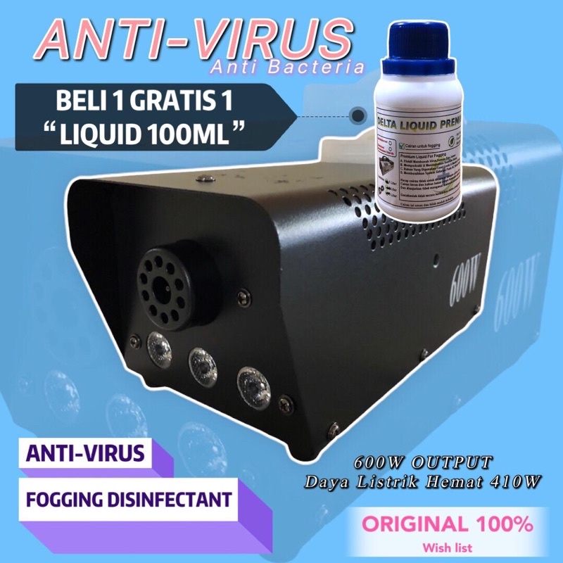 Jual Mesin asap fogging disinfektan paket 600watt mesin asap LED mesin ...