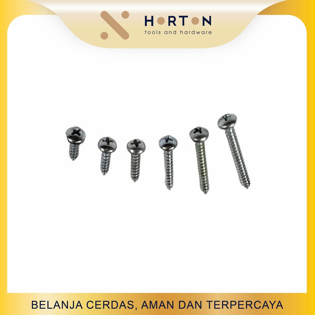 Jual Skrup Tapping JP 10 × 1" per 10 pcs - Putih | Shopee Indonesia