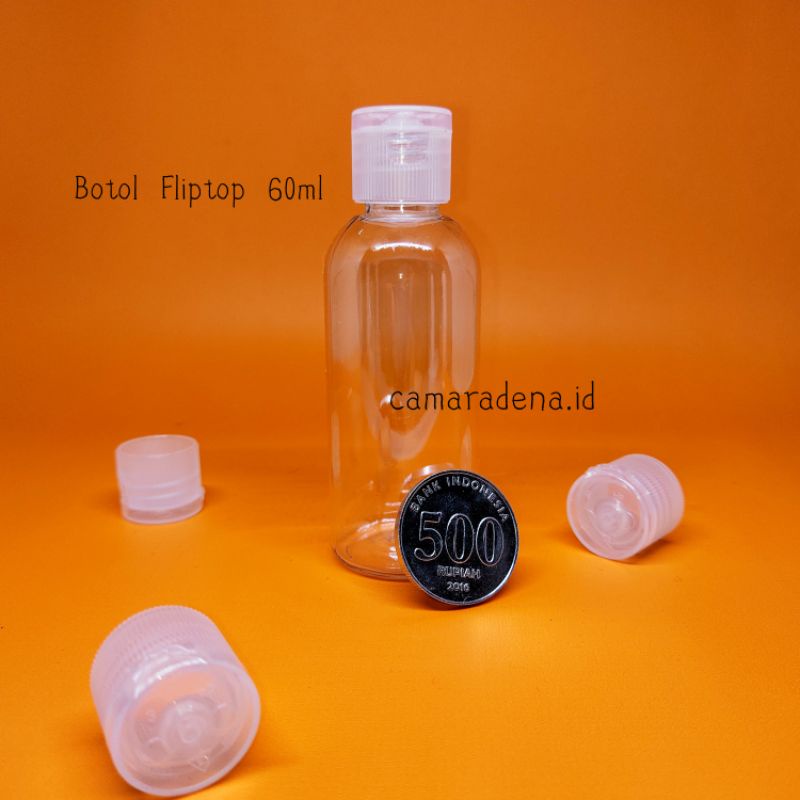 Jual Botol Fliptop 60ml Tutup Bening | Shopee Indonesia