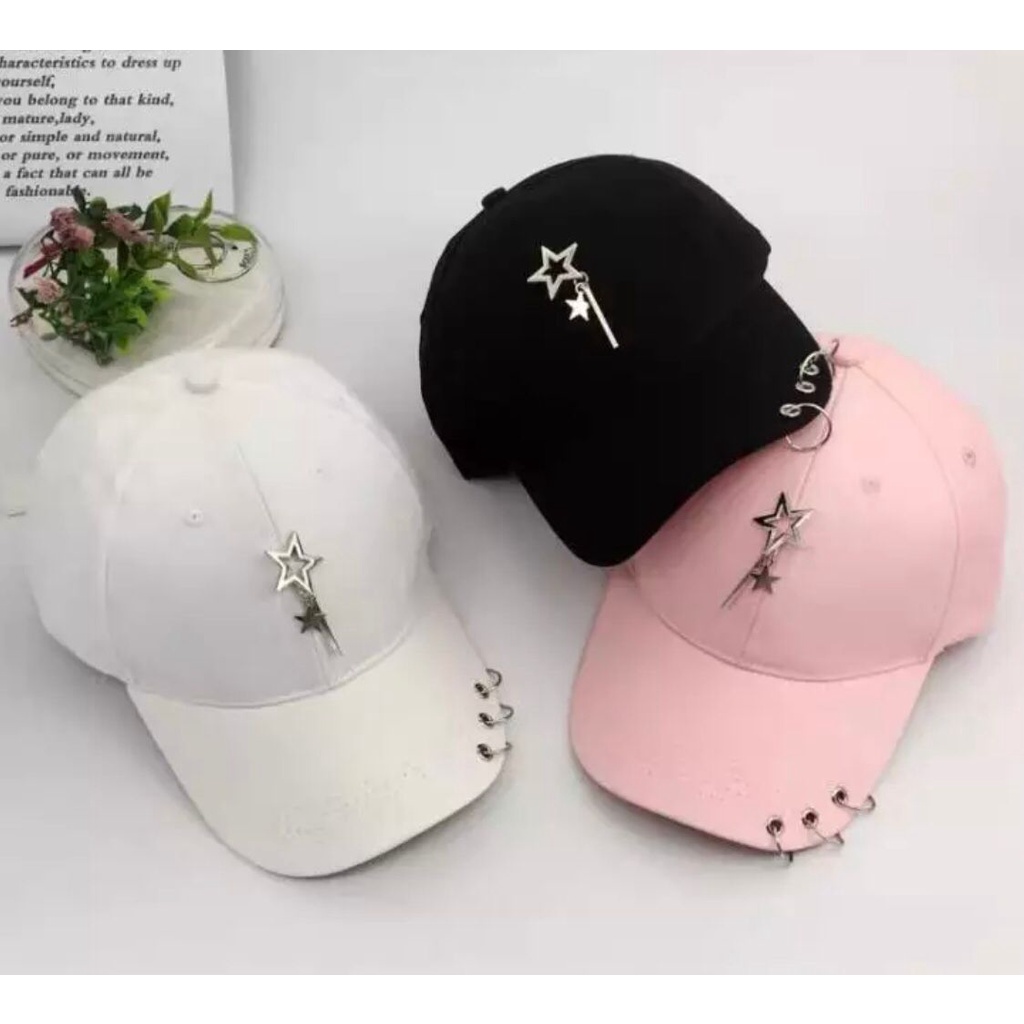 Jual Topi anting bintang korea/topi simpel kece terbaru(cod) | Shopee ...