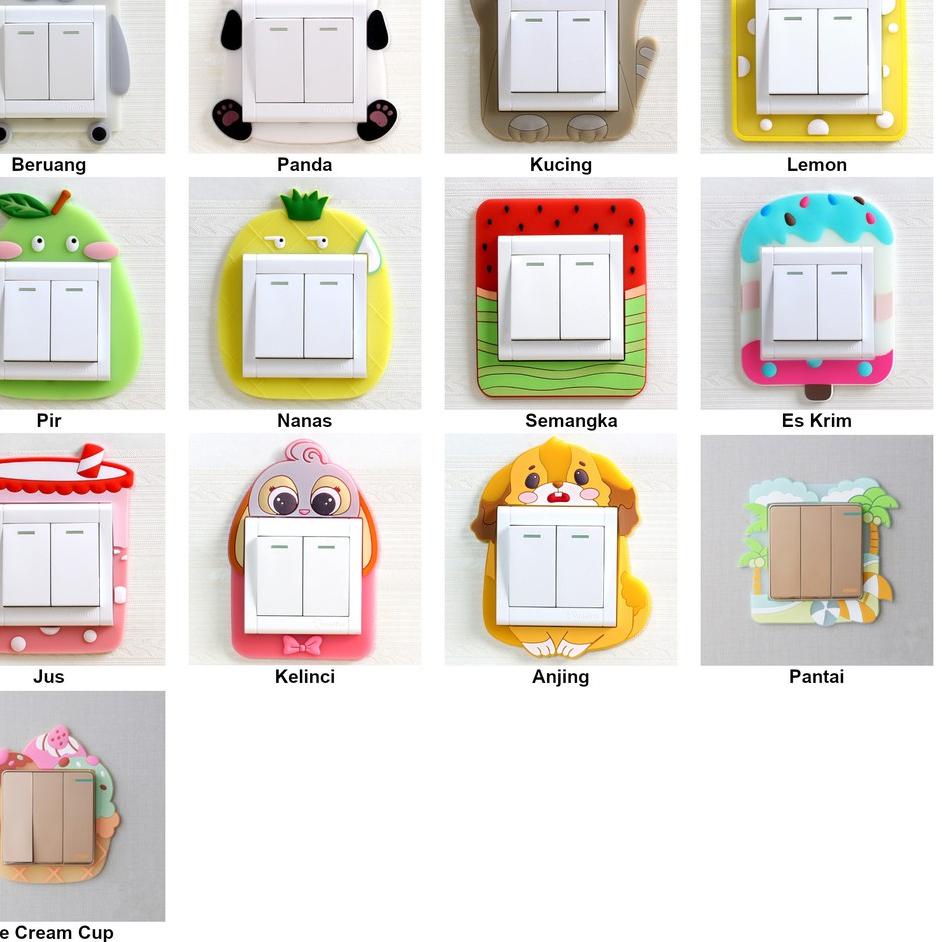 Jual Langsung kirim. CODE-173.☛ Frame Saklar Stiker Saklar Lampu Gambar ...