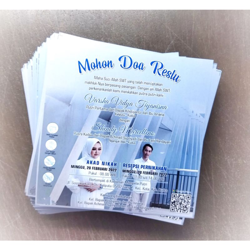 Jual Undangan/kartu ucapan/ samir tutup Kardus/besek/Berkatan/ Acara ...