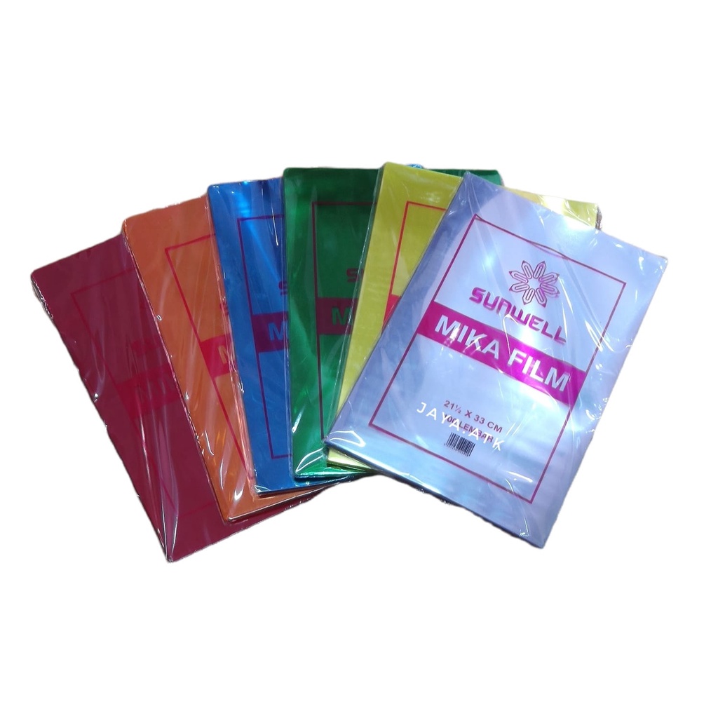 Jual MIKA JILID PLASTIK COVER BUKU FOLIO F4 BENING WARNA 20 LBR ...