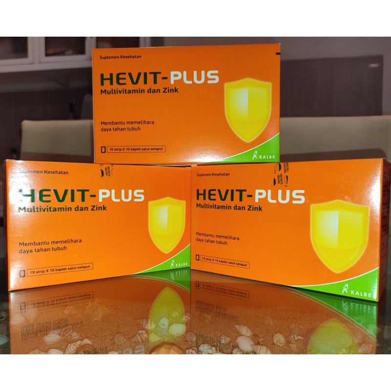 Jual HEVIT PLUS MULTIVITAMIN DAN ZINC PER BOX (100 TAB) | Shopee Indonesia