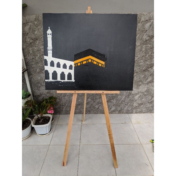 Jual standing kayu/tripod/kaki penyangga welcome sign papan tulis dll ...