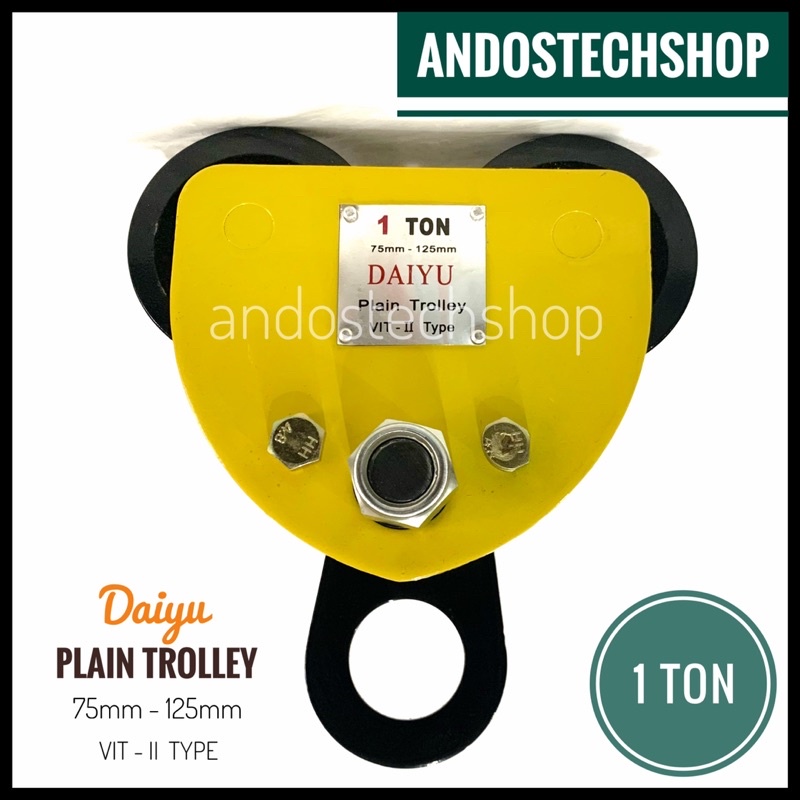 Jual Plain Trolley 1 Ton / Manual Troli 1T / Katrol Derek 1 T | Shopee ...