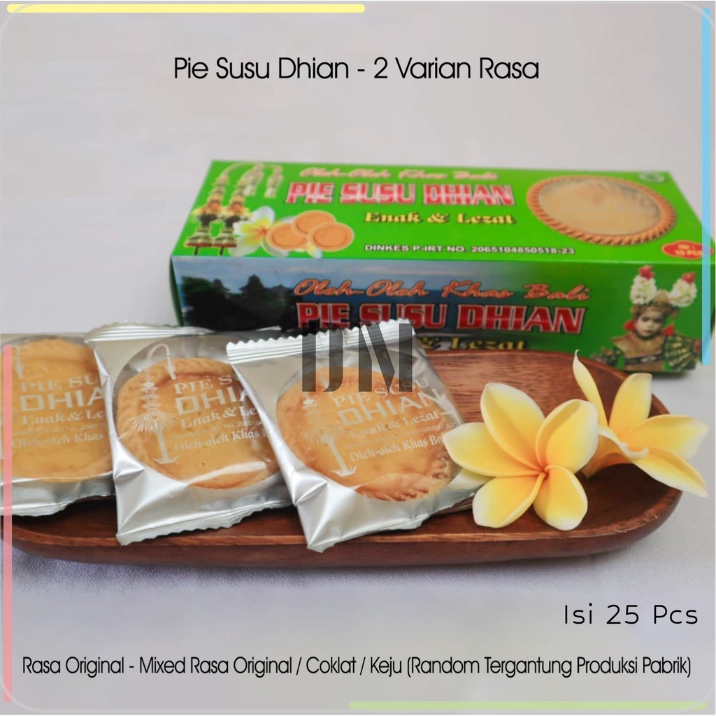 Jual Pie Susu Dhian Dian Original Mix Coklat Keju 1 Box Isi 25 pcs Dus Oleh-Oleh Khas Asli Bali ...
