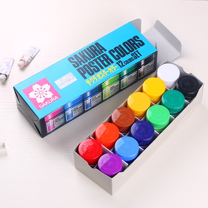 Jual Sakura Poster Color Set 12x30ml / Cat Poster Sakura isi 30ml x 12 ...
