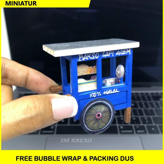 Jual Disc!! MAGNET MINIATUR TEMPELAN KULKAS GEROBAK BASO - Biru ...