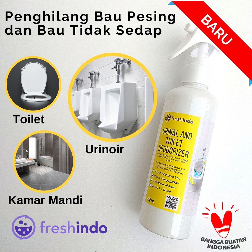 Jual Freshindo Penghilang Bau Pesing & Urine | Spray Deodoran Toilet ...