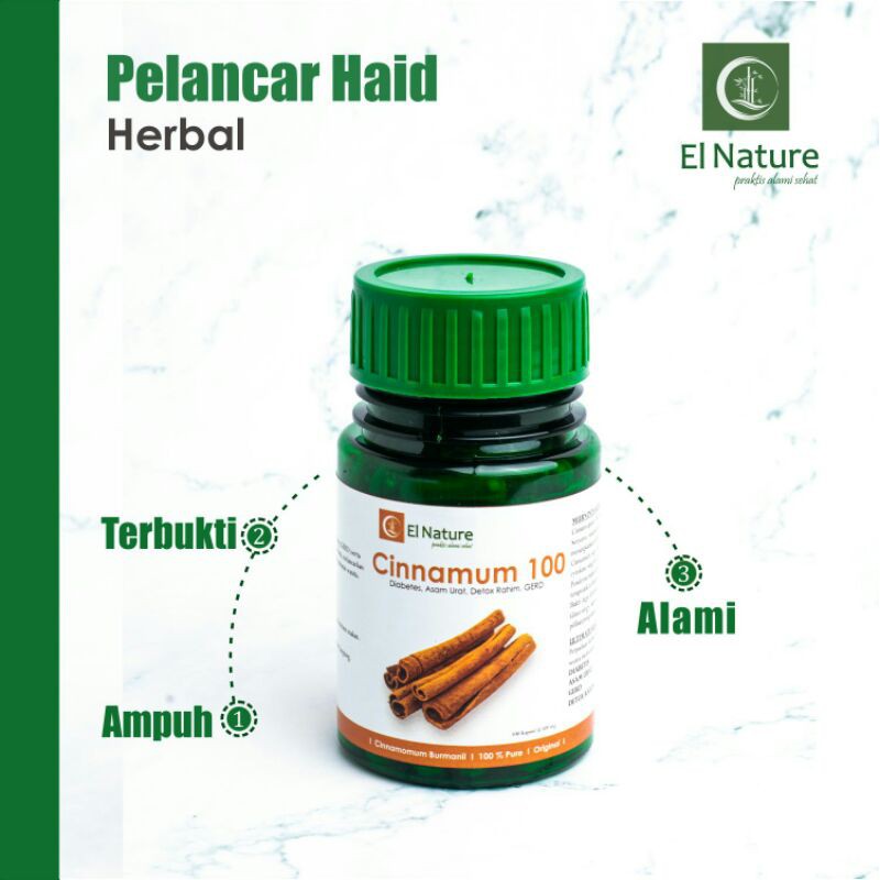 Jual Cinnamum 100 - Jamu PELANCAR HAID atau OBAT TELAT ( terlambat ...