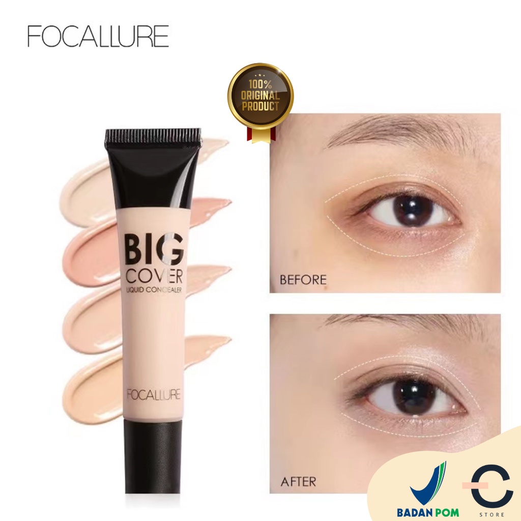 Jual [ORI BPOM] FOCALLURE Big Cover Liquid Concealer-Face MakeUp ...