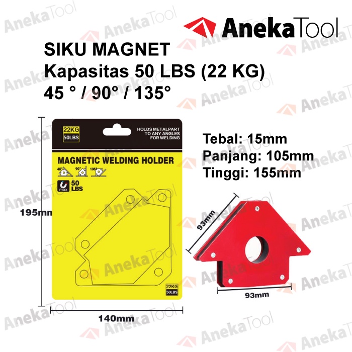 Jual Siku Magnet Las 4 Inch 50 LBS 25 KG / Welding Magnetic Holder 50 ...