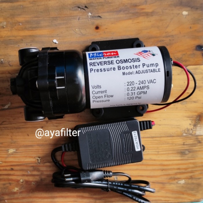 Jual Pompa Booster Pump RO 24 Volt Adaptor (Merk Micron) | Shopee Indonesia