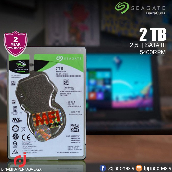 Jual Seagate Barracuda 2TB - Hardisk 2.5 Inch - SATA III - Garansi ...
