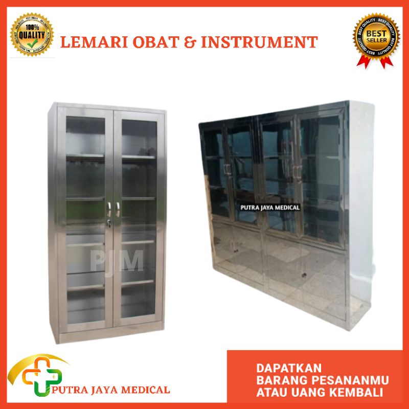 Jual lemari instrument 2 pintu / lemari obat 2 pintu stenless | Shopee ...