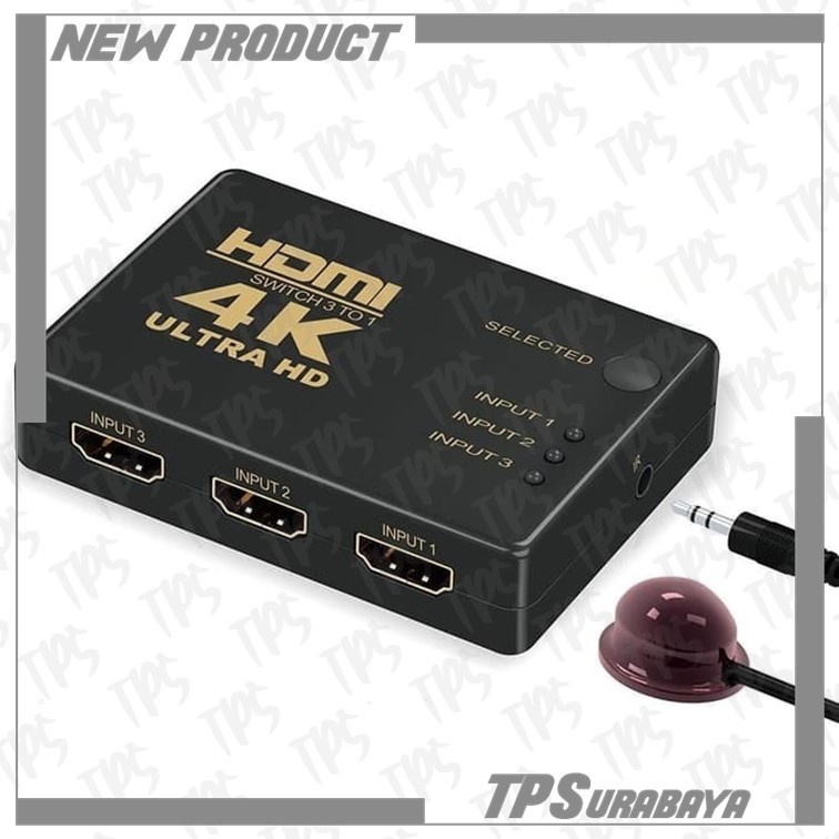 Jual Plus Remote Control Switcher 3 Input 1 Output HDMI Switch 3in1 ...