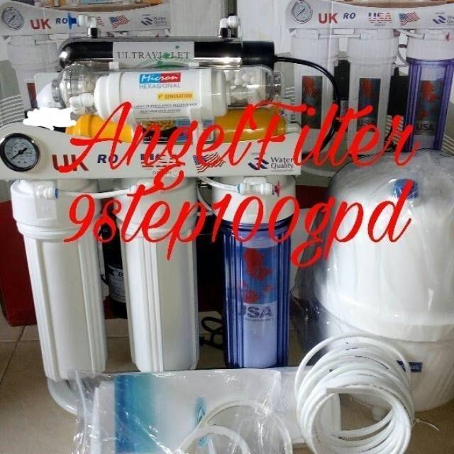 Jual Filter RO 100Gpd 9 Step / Mesin Filter RO 100gpd 9step (bio mineral,bio keramik,bio ...