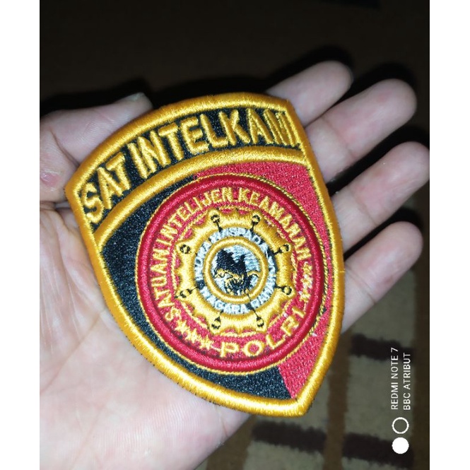 Jual Logo bordir SAT INTELKAM logo baju pdh logo dinas polri bordir 3D ...