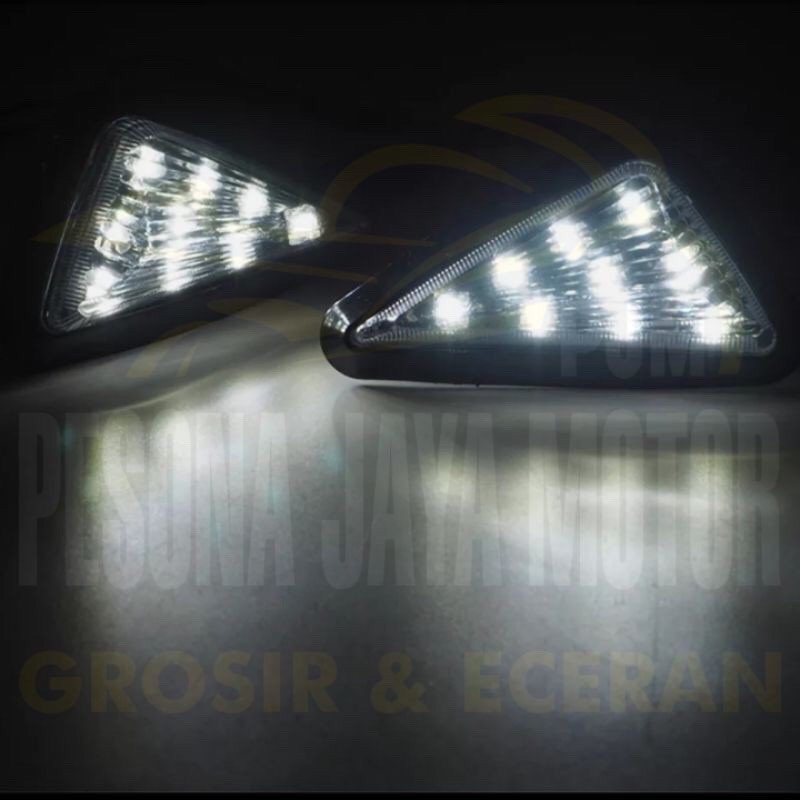 Jual Sen Tempel Lampu Sein Tempel Segitiga LED Universal Buat R15 V2 V3/Cbr150r/Gsx150/Ninja250 ...