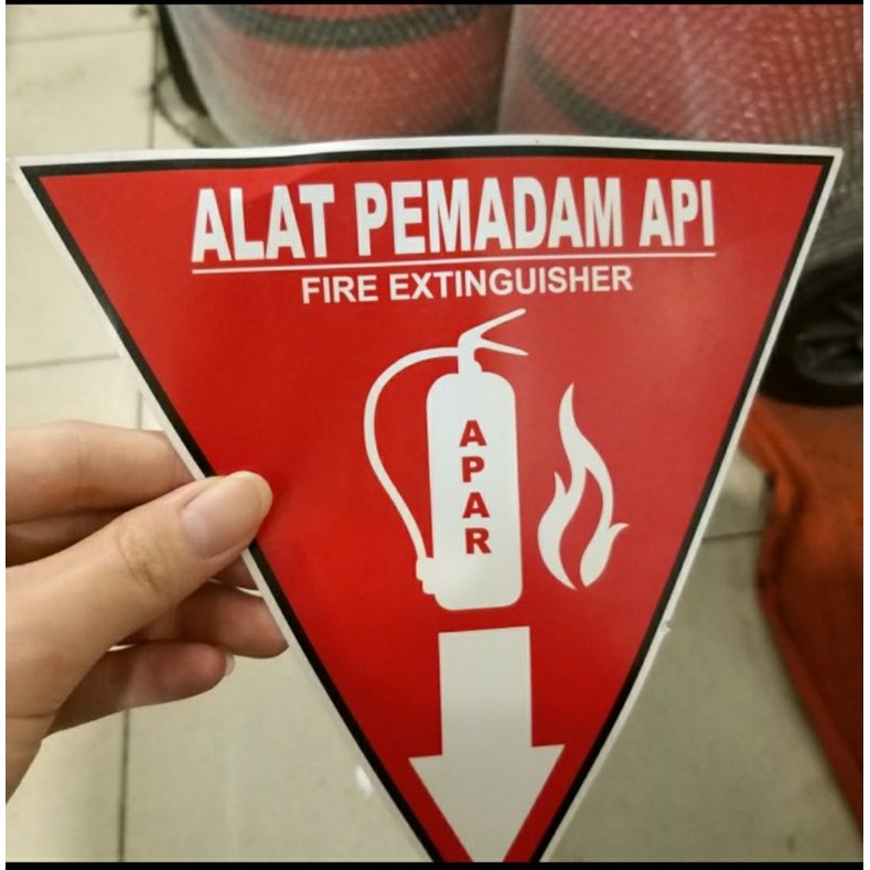 Jual Sticker stiker Segitiga APAR alat pemadam safety 20 x 17 cm ...