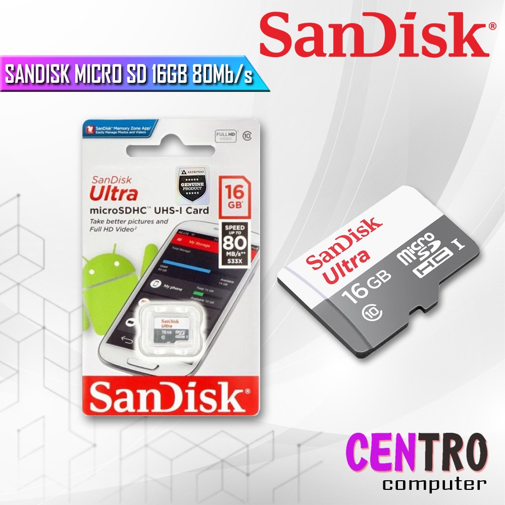 Jual SANDISK MICRO 16GB 80mbps | Shopee Indonesia