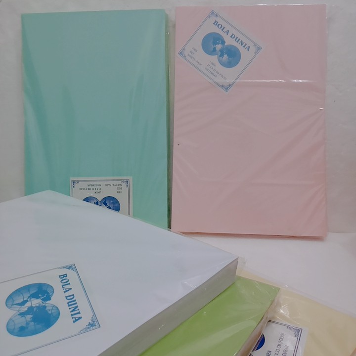 Jual Kertas karton linen folio warna (isi 100 lembar) | Shopee Indonesia