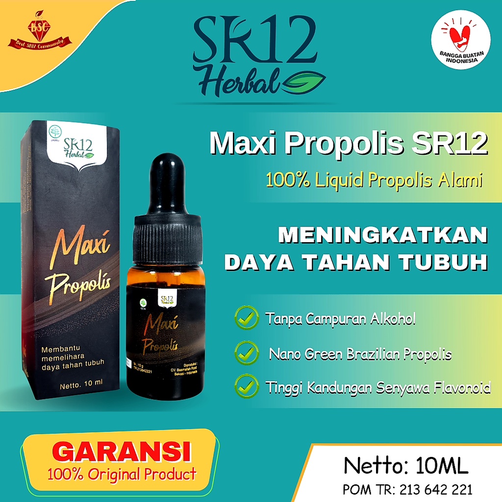 Jual SR12 Maxi Propolis Original Suplemen TERBAIK Vitamin Untuk Daya ...