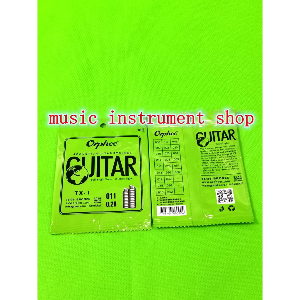 Jual senar Orphee TX1 akustik gitar 011 orphee acoustic guitar strings ...
