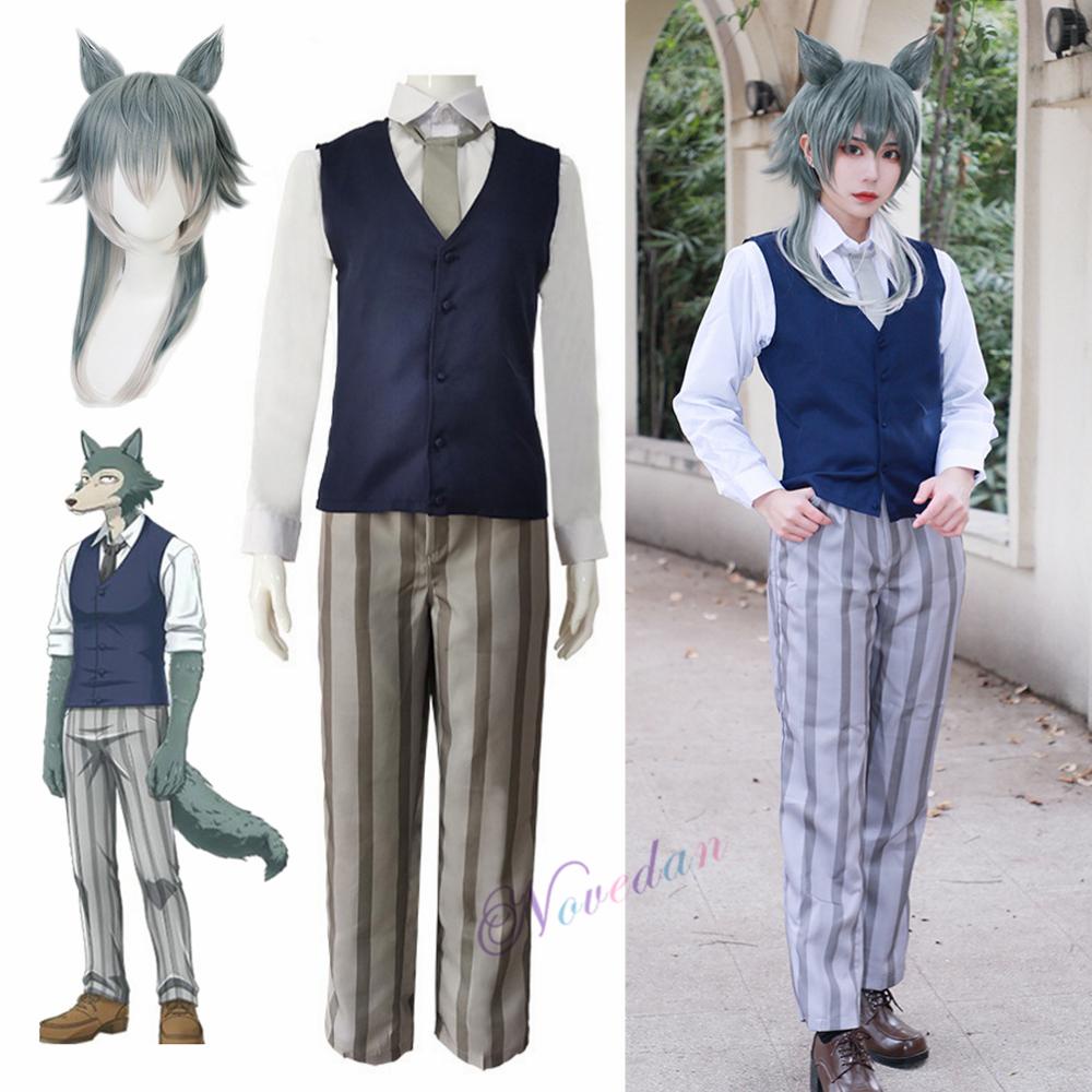 Jual PREORDER BEASTARS Legoshi Haru Cosplay Costume Shirt Vest Pants ...