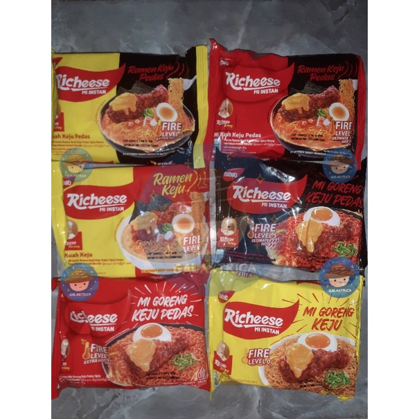 Jual Mie Instan Richeese Nabati Mie Goreng Keju Pedas Mie Ramen Keju ...