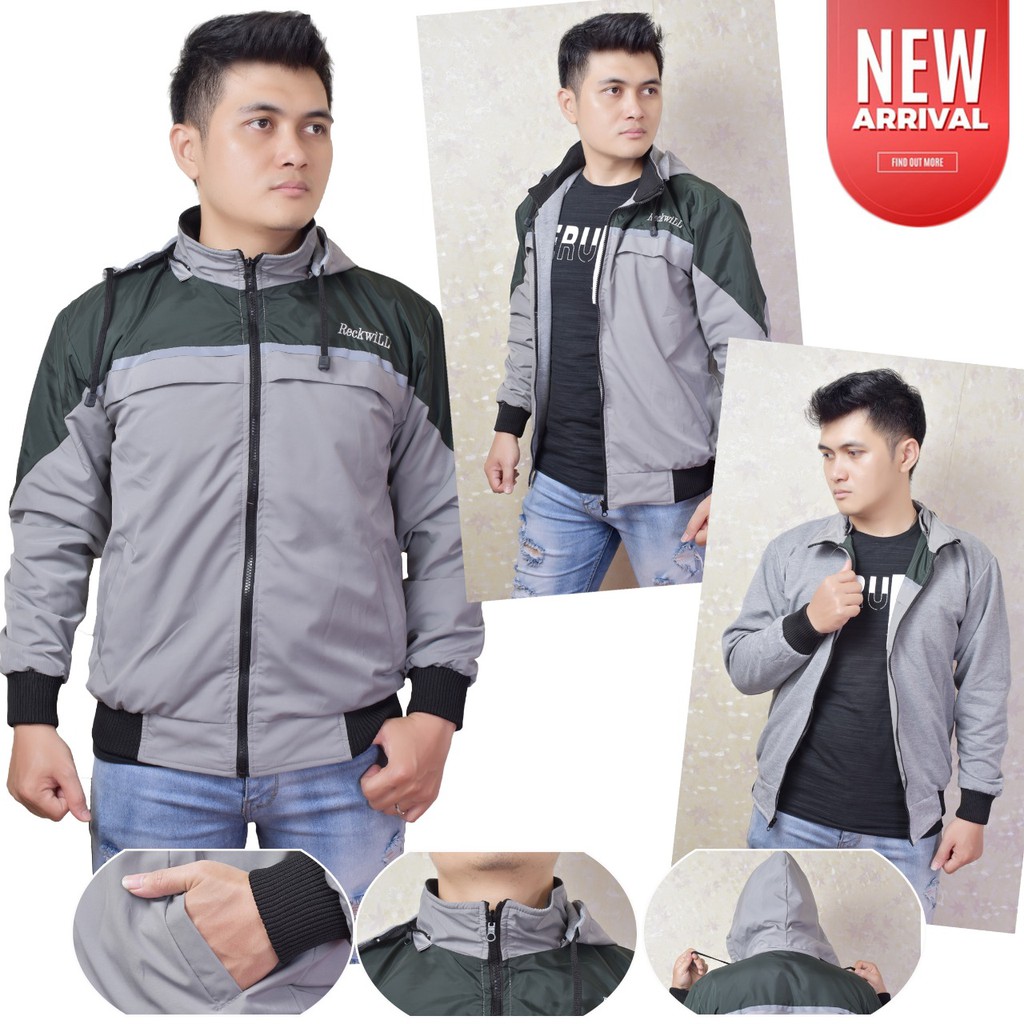 Jual JAKET PRIA BOLAK BALIK / JAKET RECKWILL JAKET PARASUT | Shopee ...