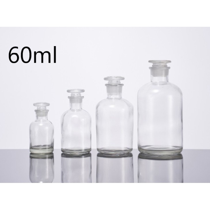 Jual Botol Reagent Kaca Clear Mulut Kecil / Botol Kaca Reagent Bottle ...