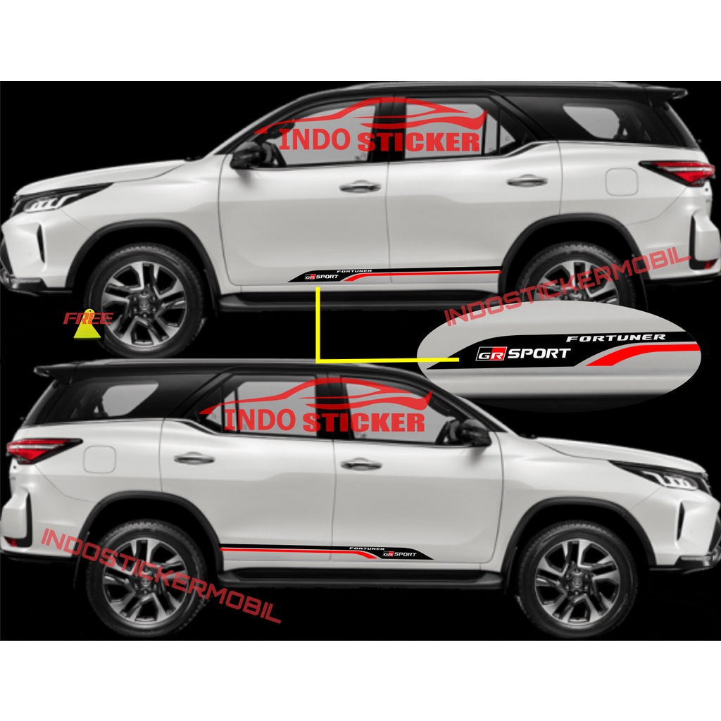 Jual STICKER MOBIL FORTUNER GR RCING STIRIPING STICKER MOBIL TOYOTA ...