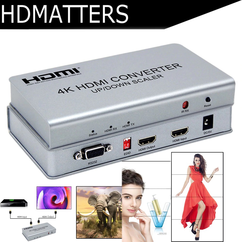 Jual Bebas ongkir 4K HDMI Scaler HDMI UP Down converter Scaler 4K 1080P ...