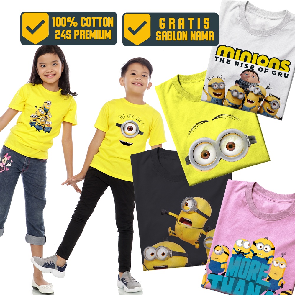 Jual Minion - Kaos Anak Baju Minion Sablon Nama Ukuran Sampai Dewasa ...