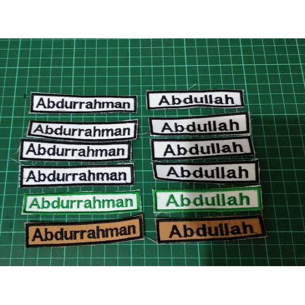 Jual bordir nama siswa /name tag badge bet untuk baju sekolah | Shopee ...